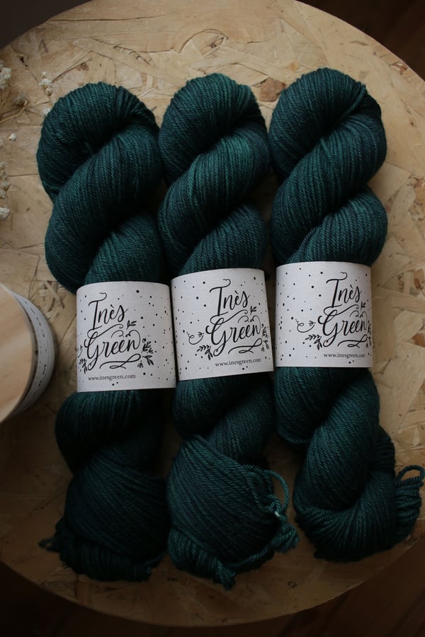Winterwood - Vert profond et inense teint à la main | Laine naturelle ...